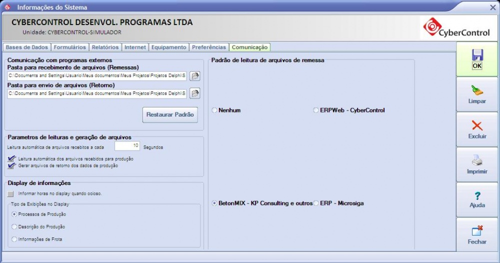 SAI - Integração com ERP Microsiga - Wiki CyberControl